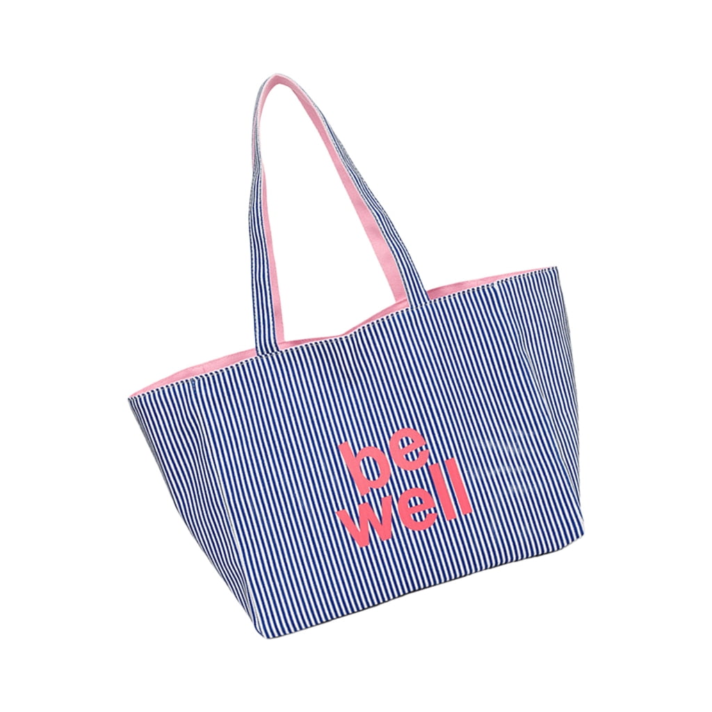 Casual Shoulder Bag Reversible Design Spacious Embroidered Canvas ...