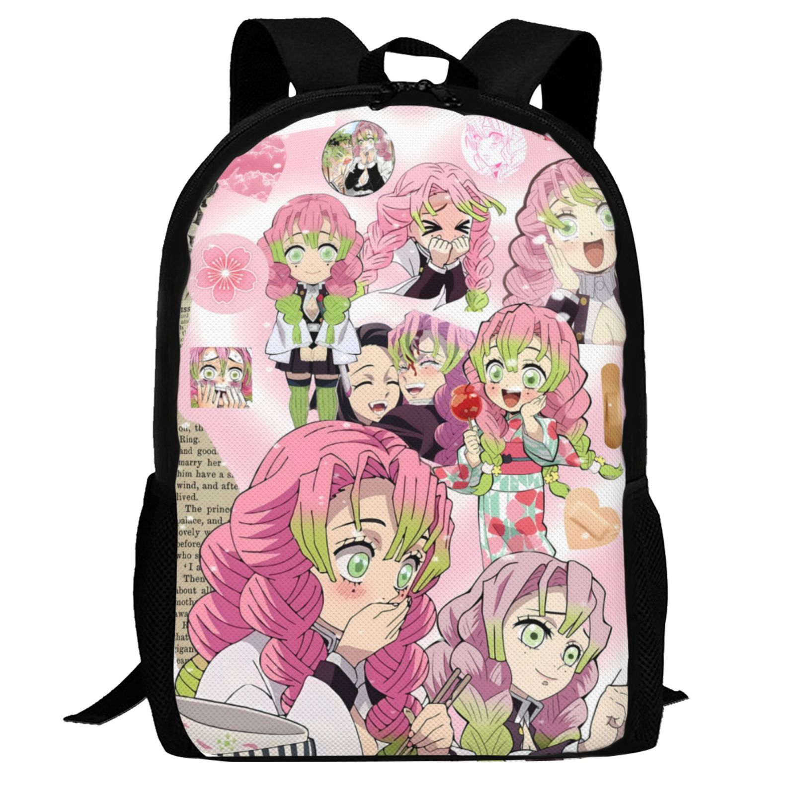 Casual Shoulder Bookbag, Demon Slayer Kanroji Mitsuri Backpack Travel ...