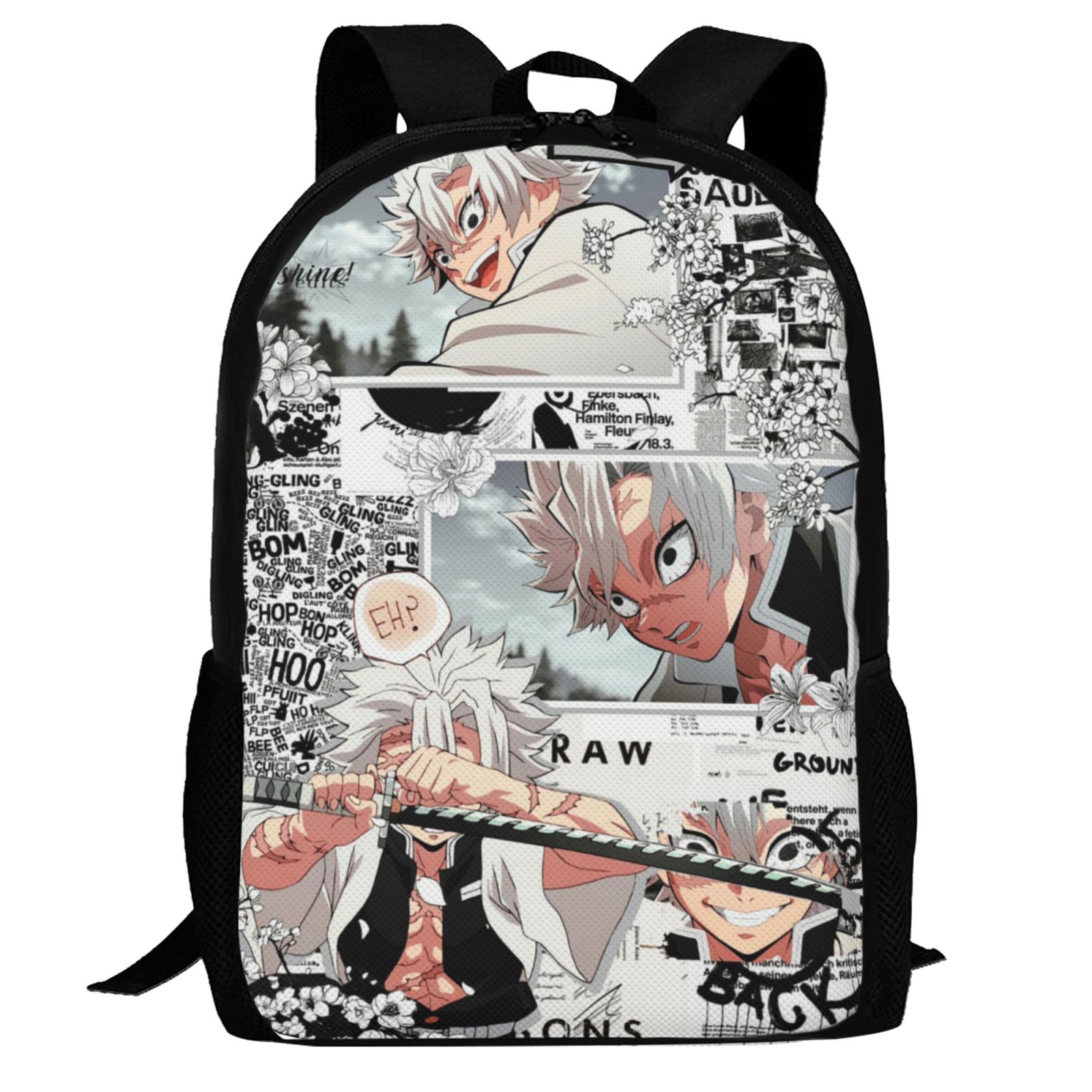 Casual Shoulder Bookbag, Demon Slayer Shinazugawa Sanemi Backpack ...