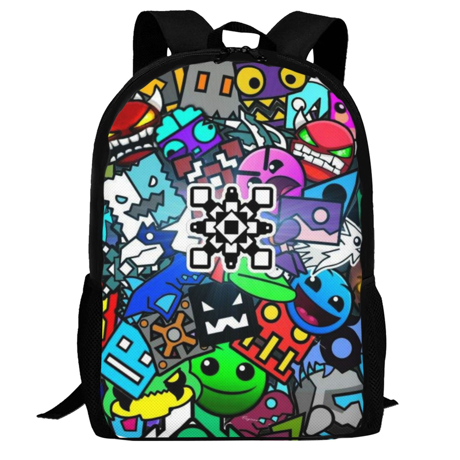 Casual Shoulder Bookbag, Geometry Dash Backpack Travel Bag Knapsack For ...