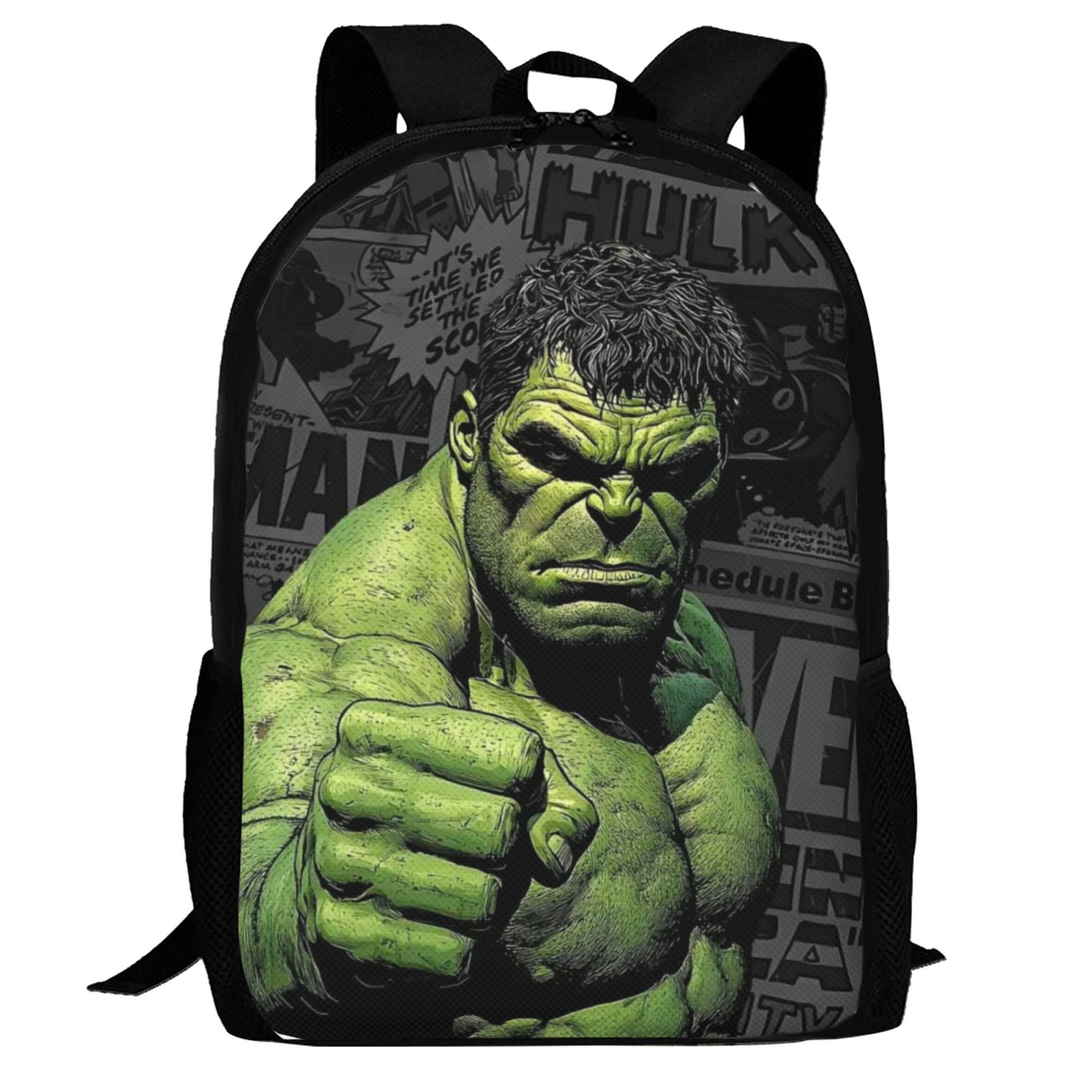 Casual Shoulder Bookbag, Green Hulk Backpack Knapsack Travel Bag ...