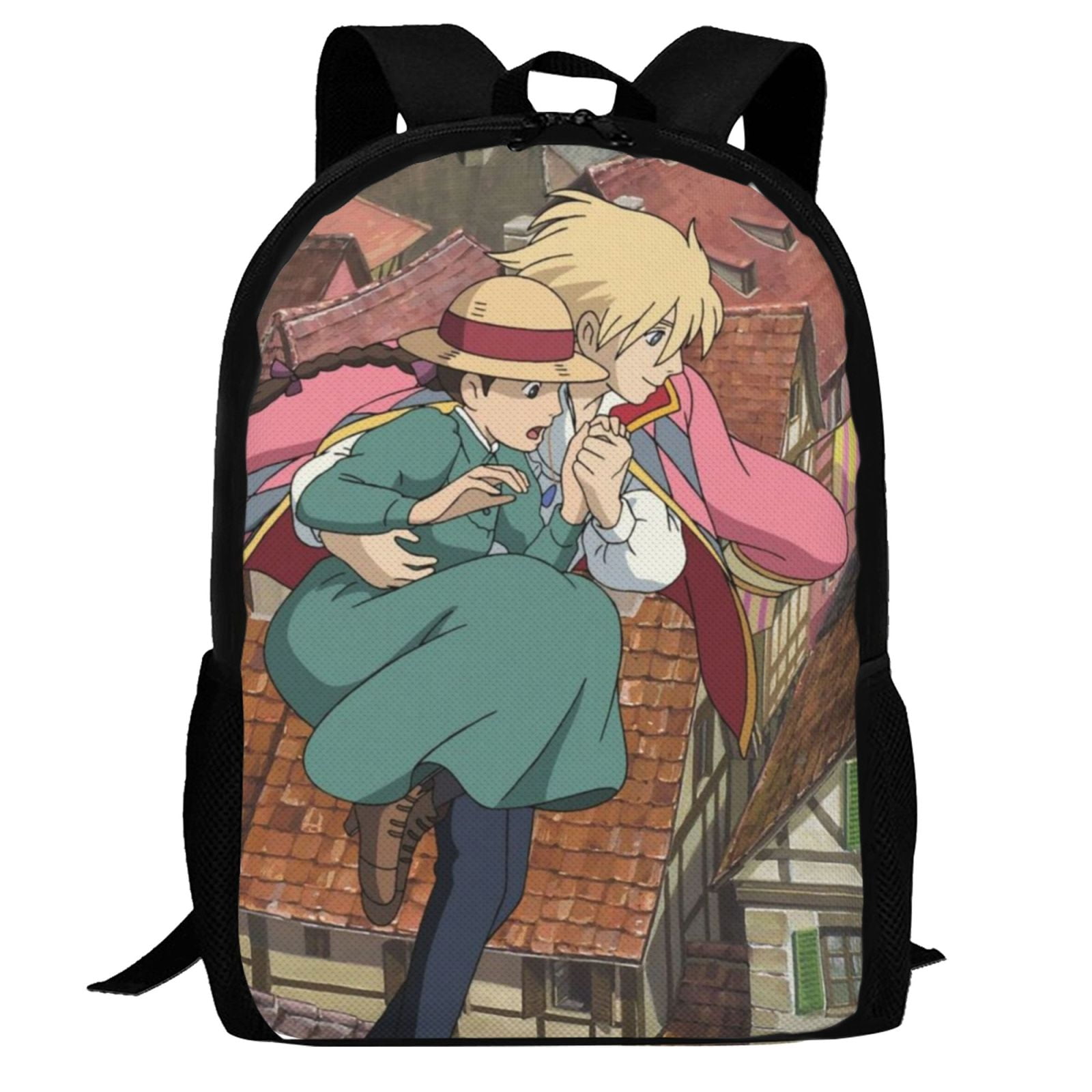 Casual Shoulder Bookbag, Howl's Moving Castle Backpack Travel Bag ...