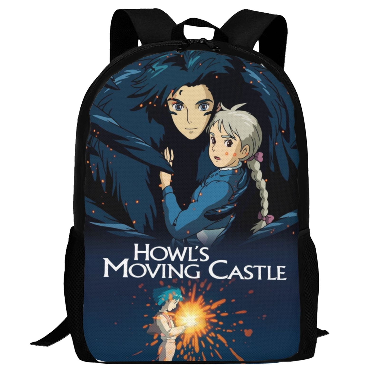 Casual Shoulder Bookbag, Howl's Moving Castle Backpack Travel Bag ...