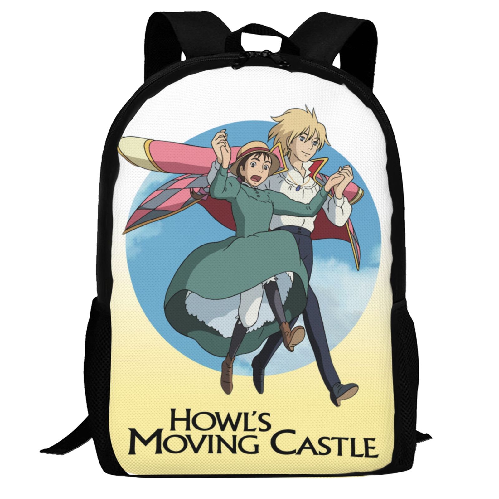 Casual Shoulder Bookbag, Howl's Moving Castle Backpack Travel Bag ...