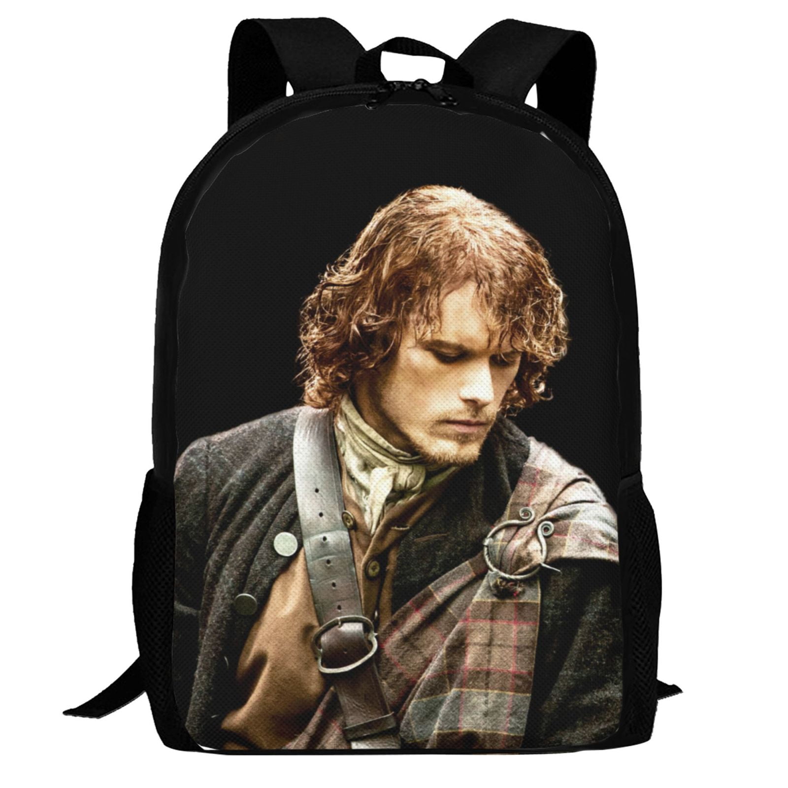Casual Shoulder Bookbag, Sam Heughan Jamie Fraser Backpack Travel Bag ...