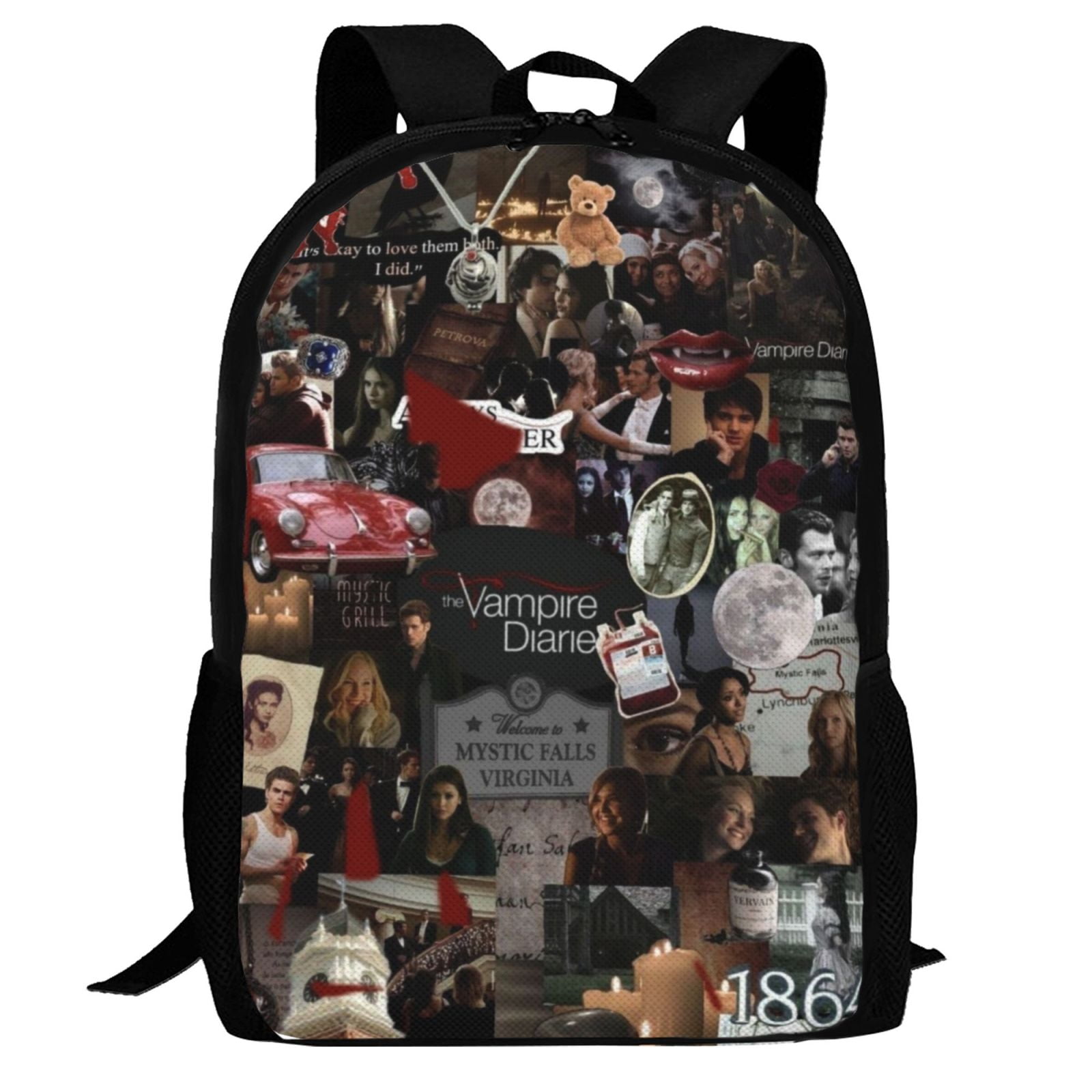 Casual Shoulder Bookbag, The Vampire Diaries Backpack Travel Bag Knapsack For Outdoor Hiking ...