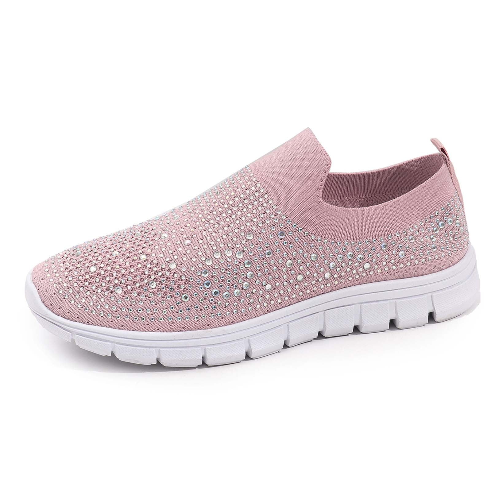Casual Sneakers Breathable Solid Color Fabric Mesh Fashion Slip on ...
