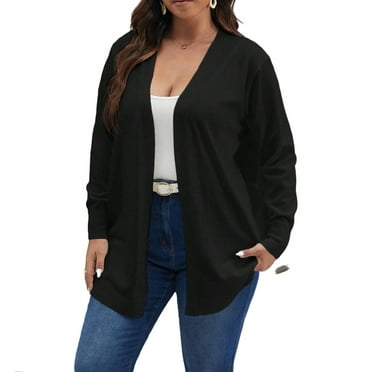 Woman Within Women's Plus Size Lightweight Open Front Cardigan ...