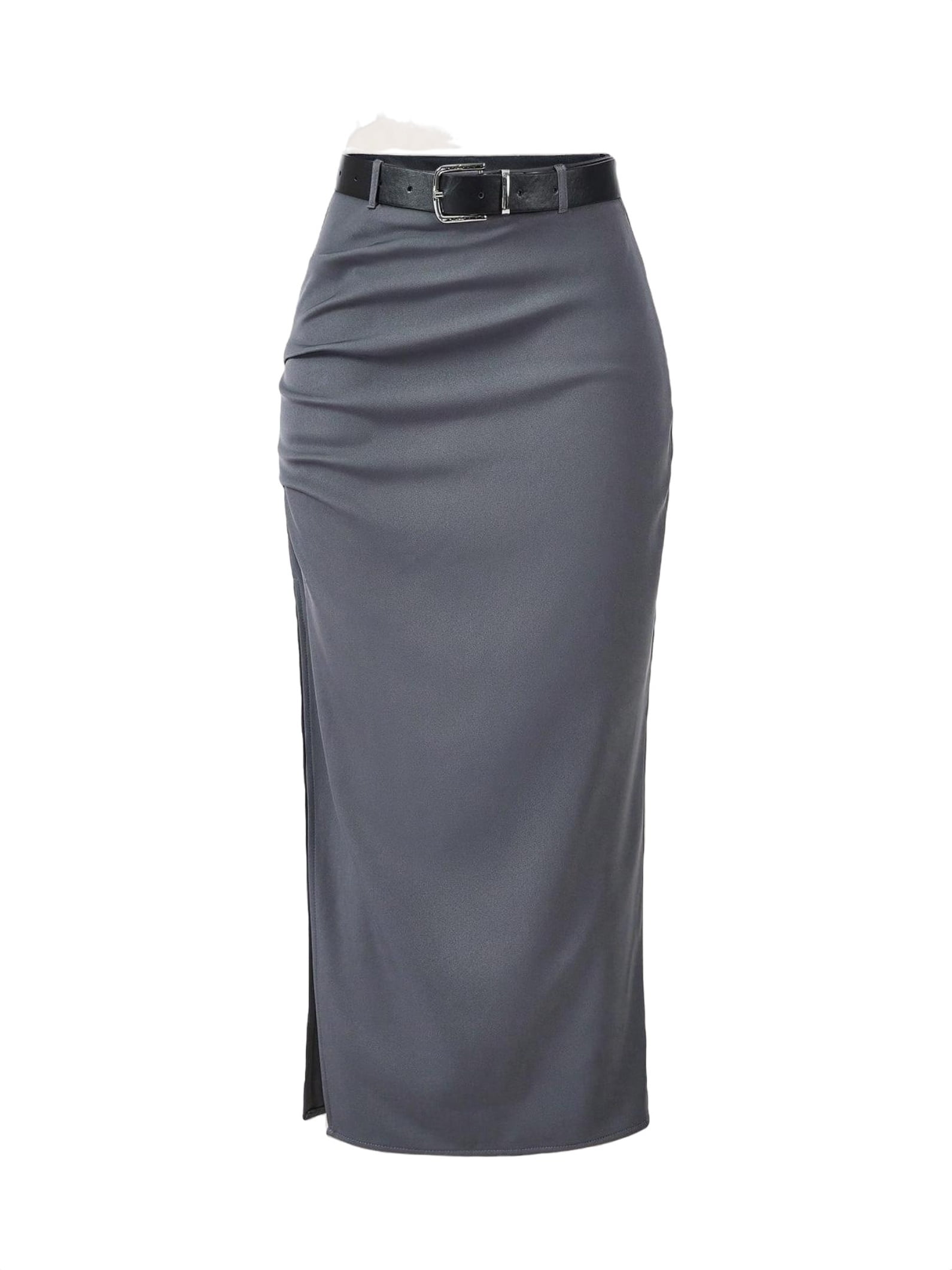 Casual Solid Pencil Skirt Dark Grey Women Skirts - Walmart.com
