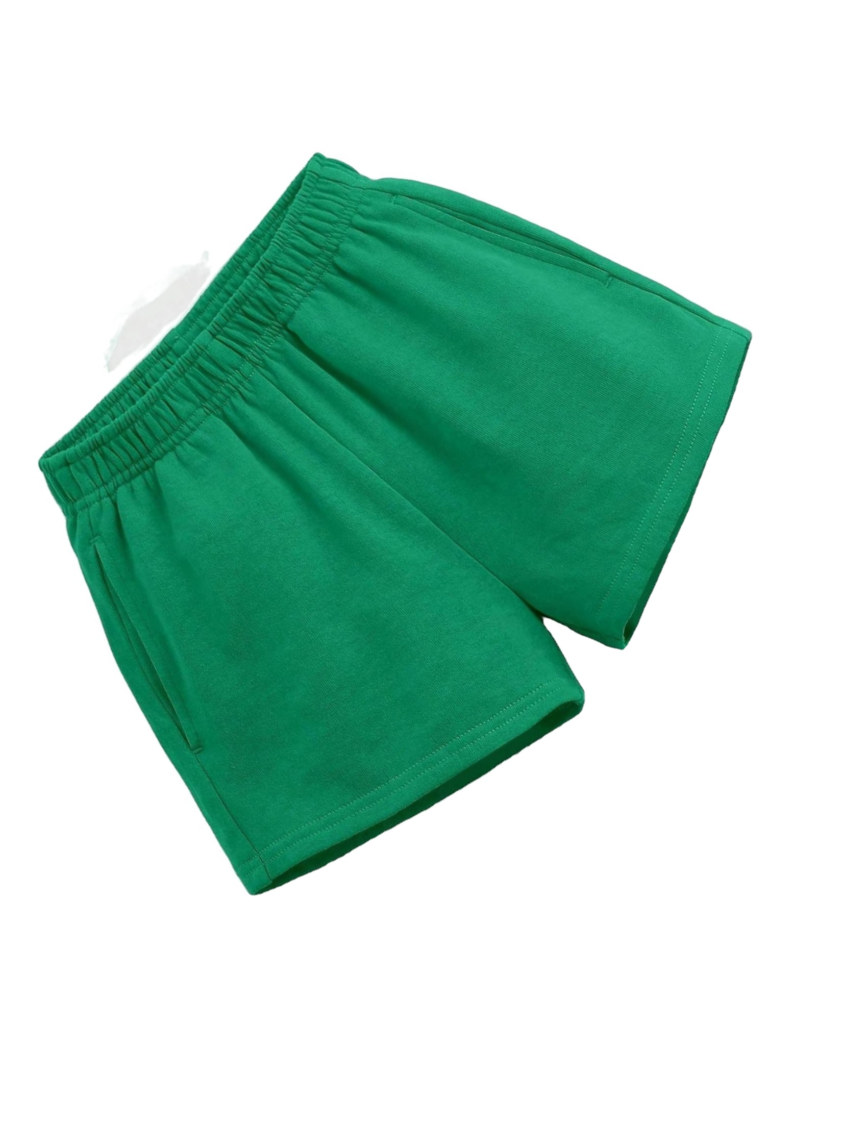 Casual Solid Track Shorts Green Toddler Girl Shorts (Girls') - Walmart.com