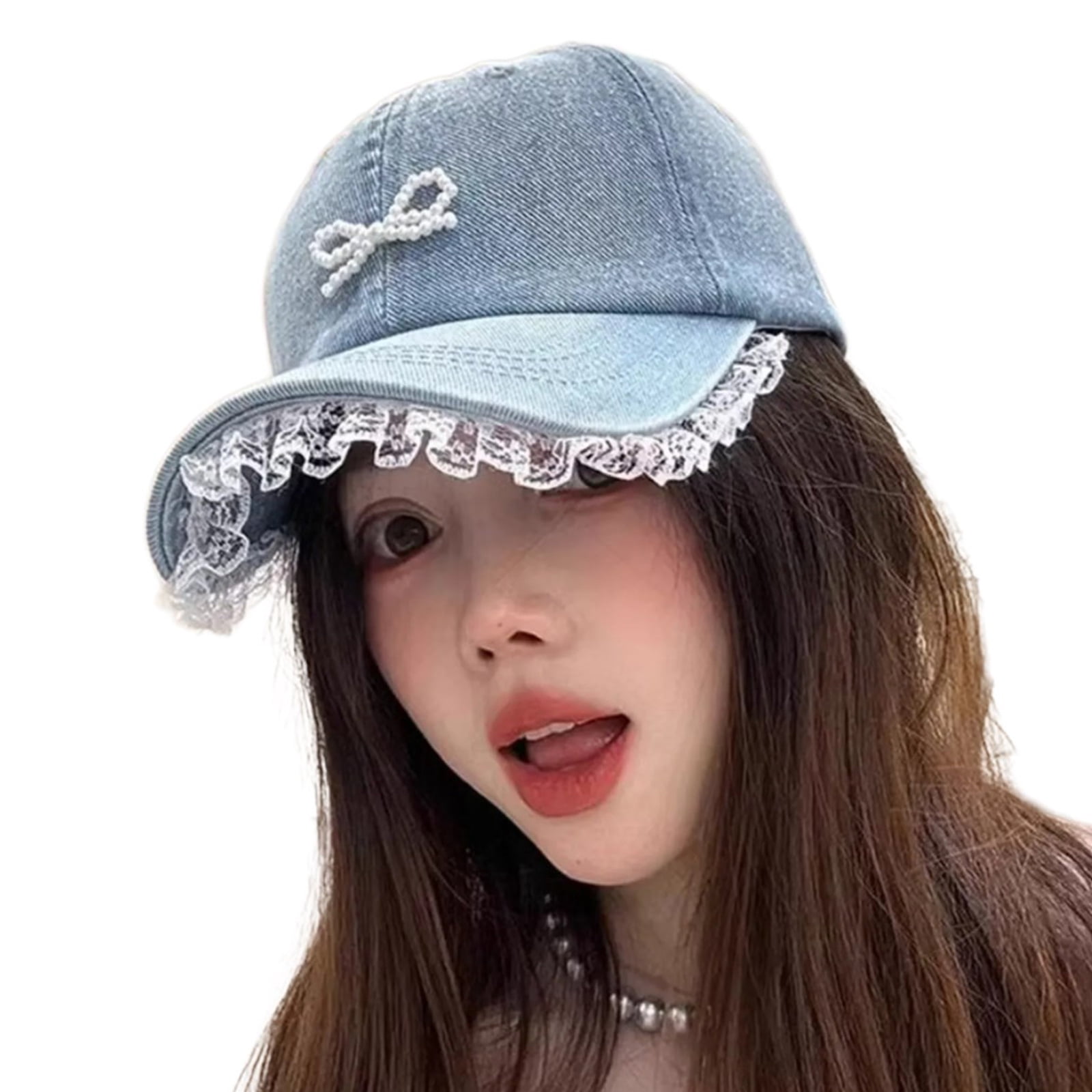 Casual Sport Hat Sports Hat Modern Baseball Hat Studded Bow Adjustable ...
