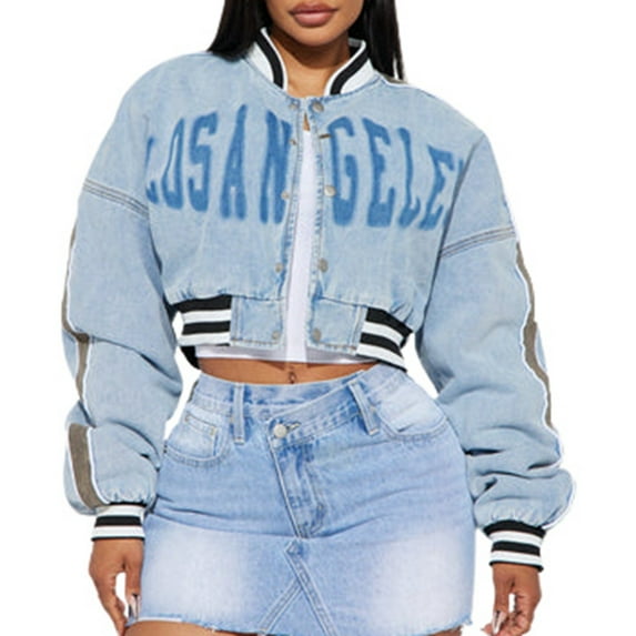 Casual Streetwear Loose Fit Printed Long Sleeve Crop Jacket For Men And ...