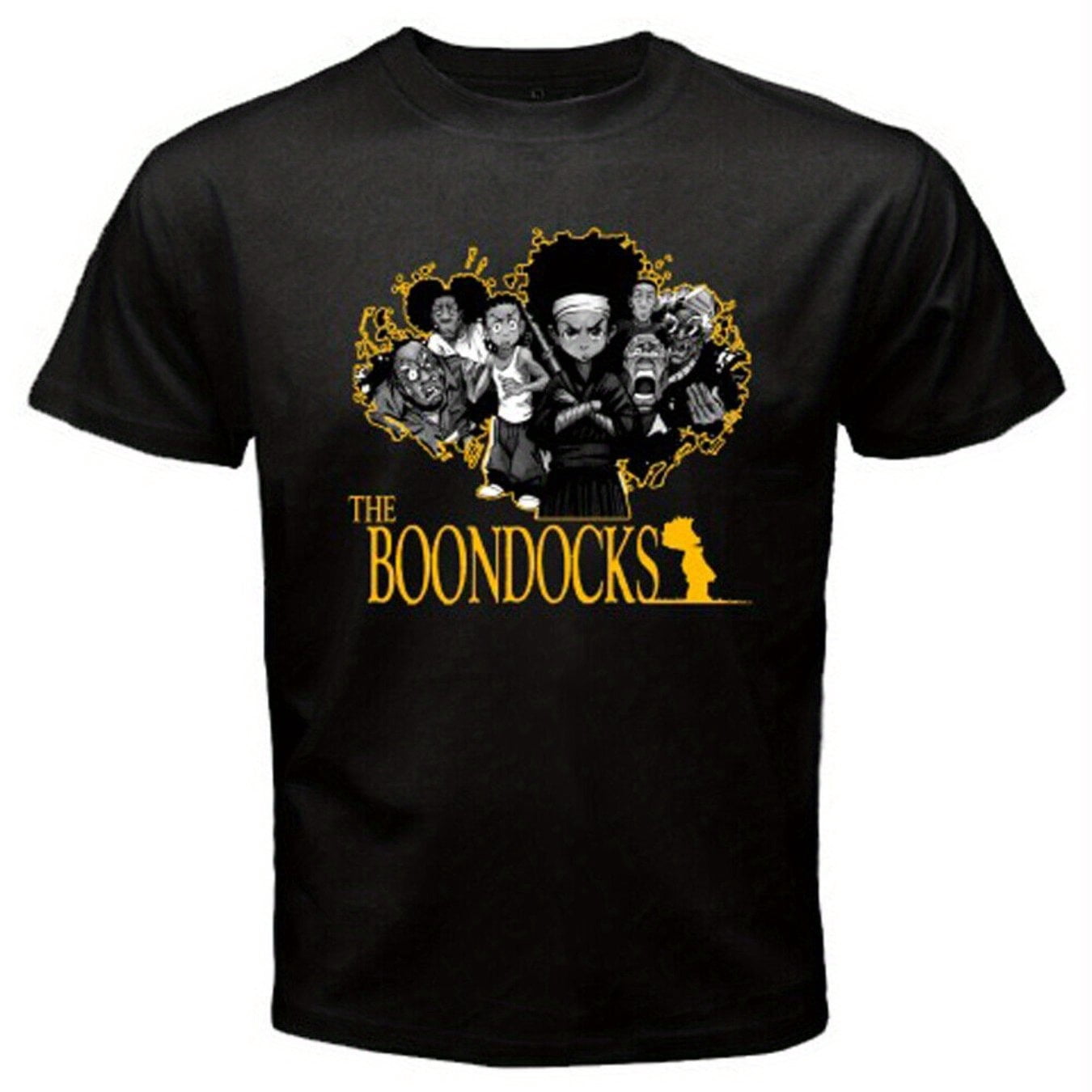Casual Style | Men's The Boondocks Cartoon TV Show Black T-Shirt ...