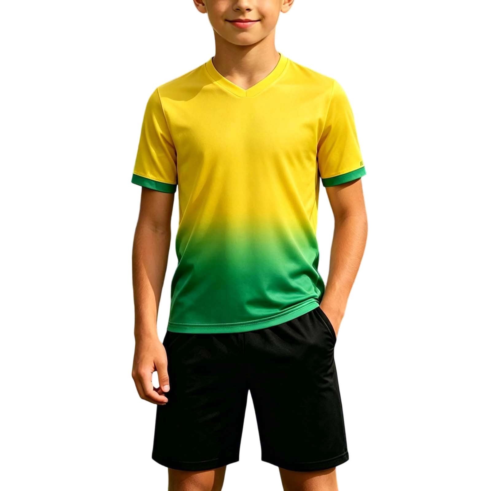 Casual Suit for Boys Football Training Short Sleeve Sports Team Boys ...