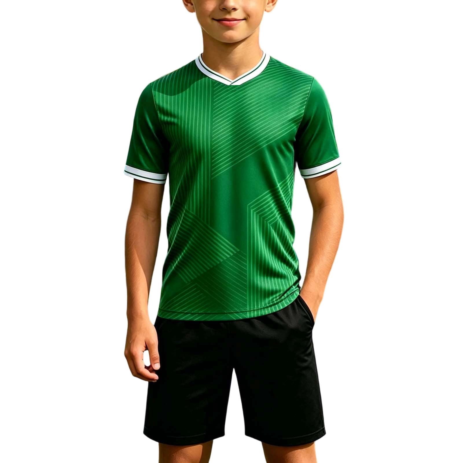 Casual Suit for Boys Football Training Short Sleeve Sports Team Boys ...