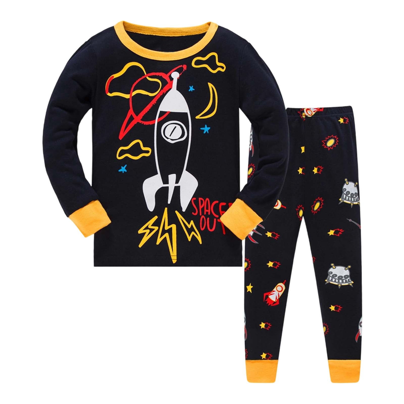 Casual Suit for Boys Long Sleeve Pants Home Lounge Fabric Boys Summer ...