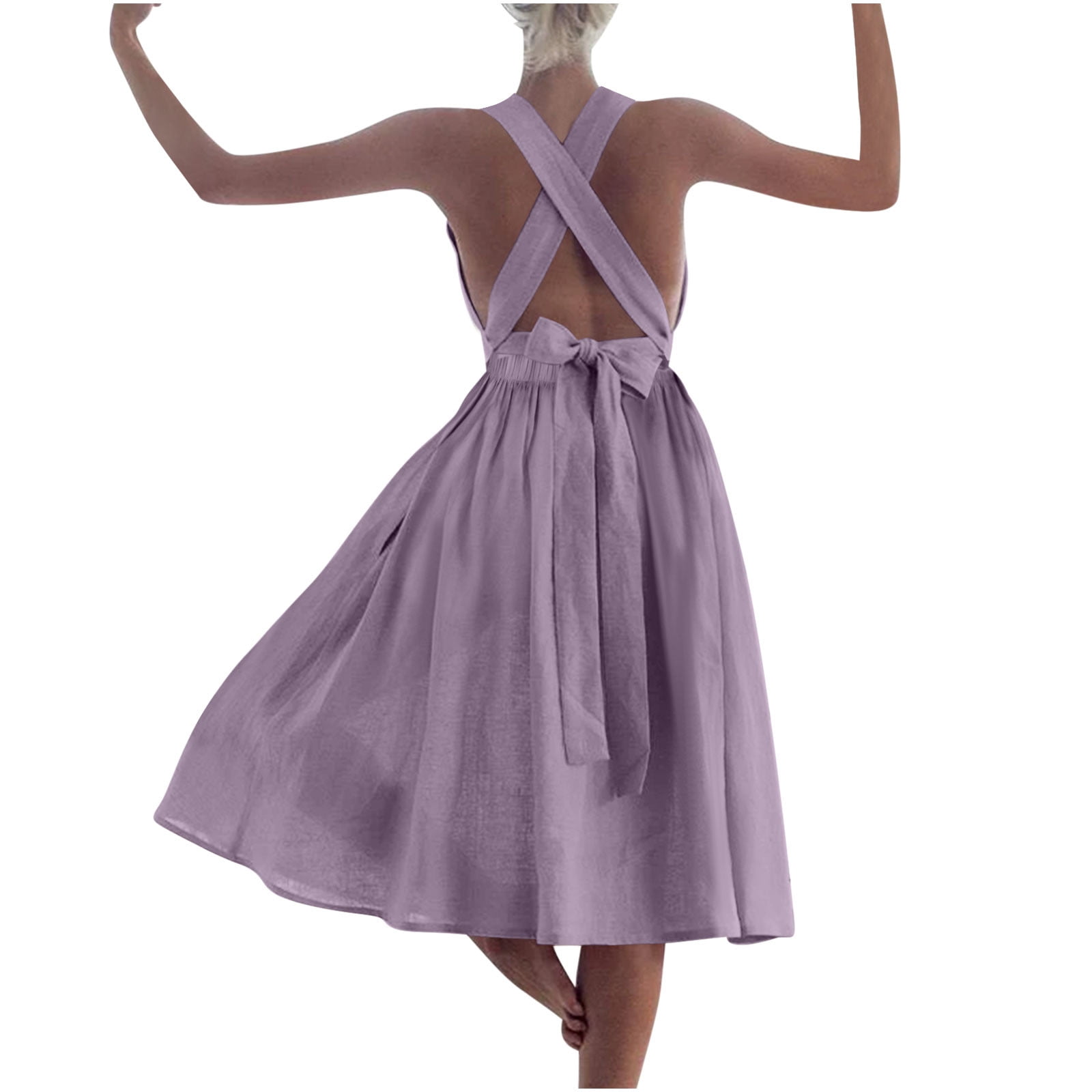 Casual Summer Dresses For Women Sevevn Womens Summer Sexy Strap Pleated ...