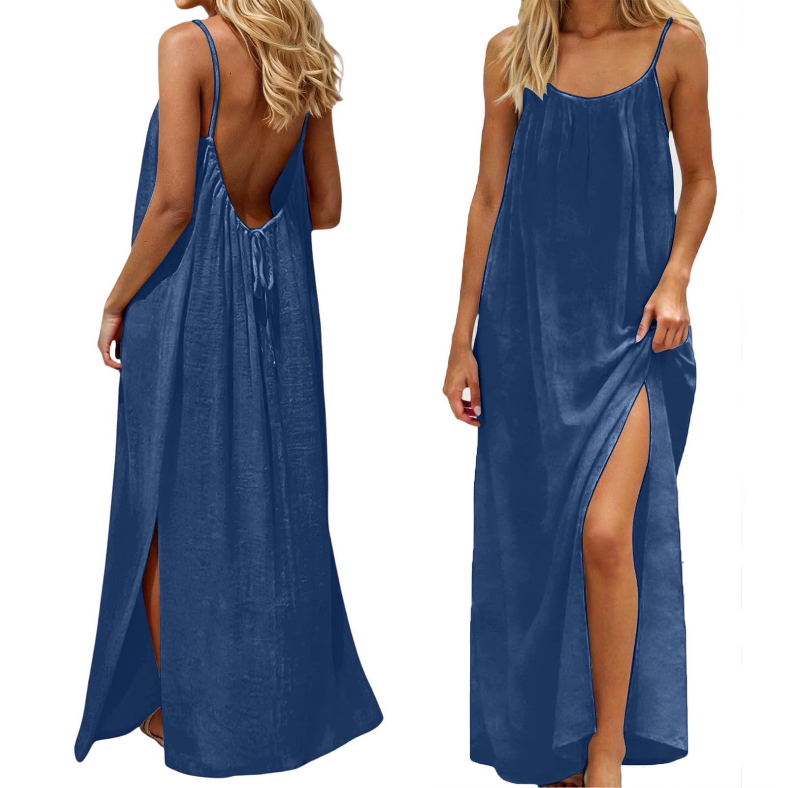 Casual Summer Dresses for Women 2026 Sleeveless Open Back Dress for ...