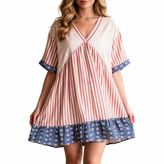 Casual Summer Dresses for Women Women's Summer Casual Dress with Starry ...