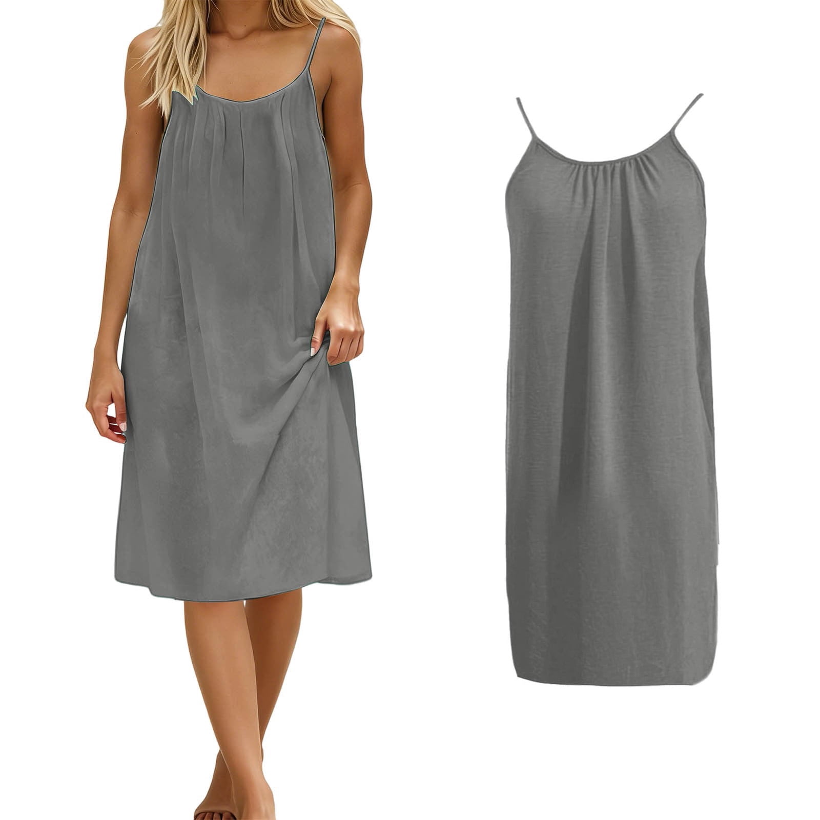 Casual Summer Dresses for Women 2026 Sleeveless Open Back Dress for ...