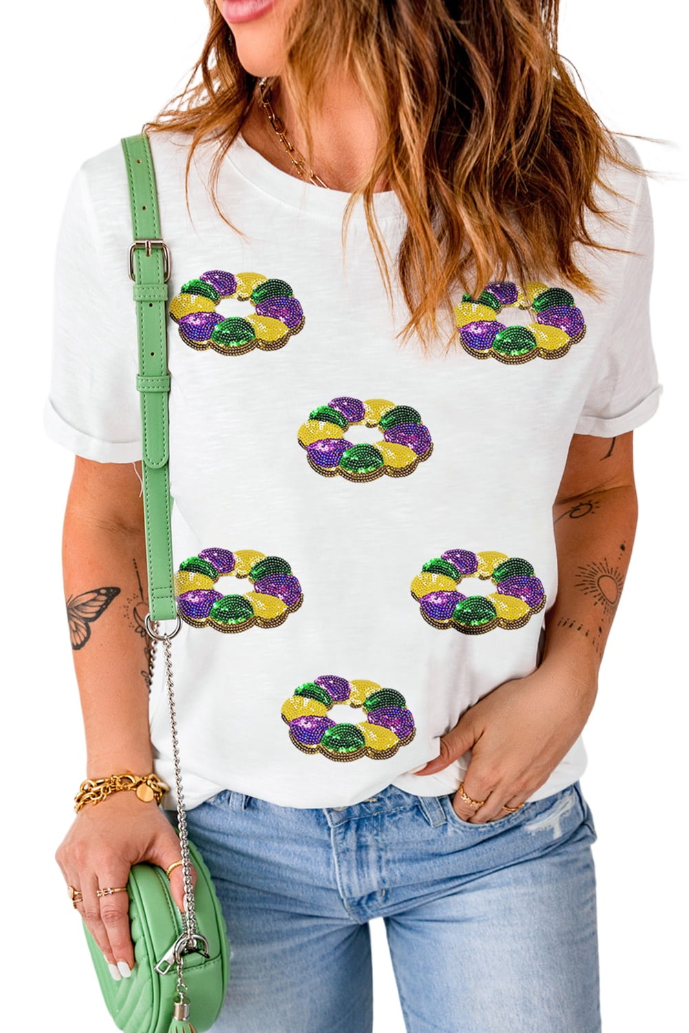 Casual Summer Graphic Tee - Vibrant Abstract Pattern and Short Sleeves ...