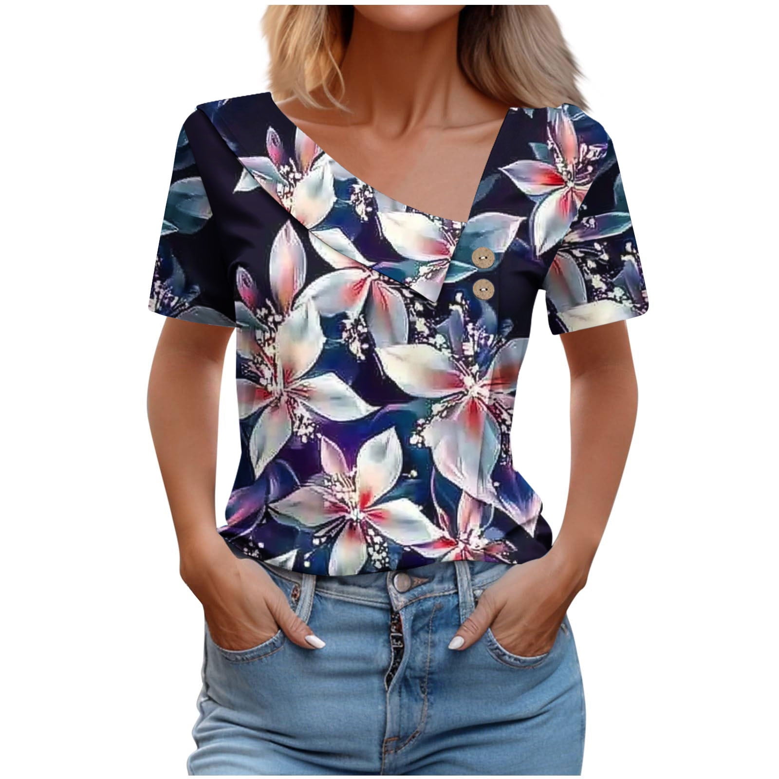 Casual Summer Tops for Women Over 50 Petite Work Blouses for Women ...