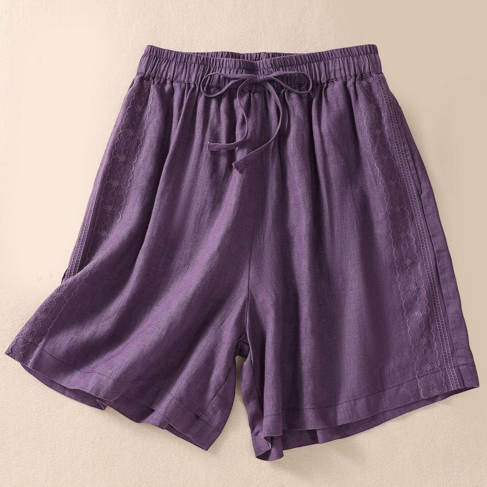 Casual Summer Wide Leg Shorts with Elastic Waistband and for Everyday ...
