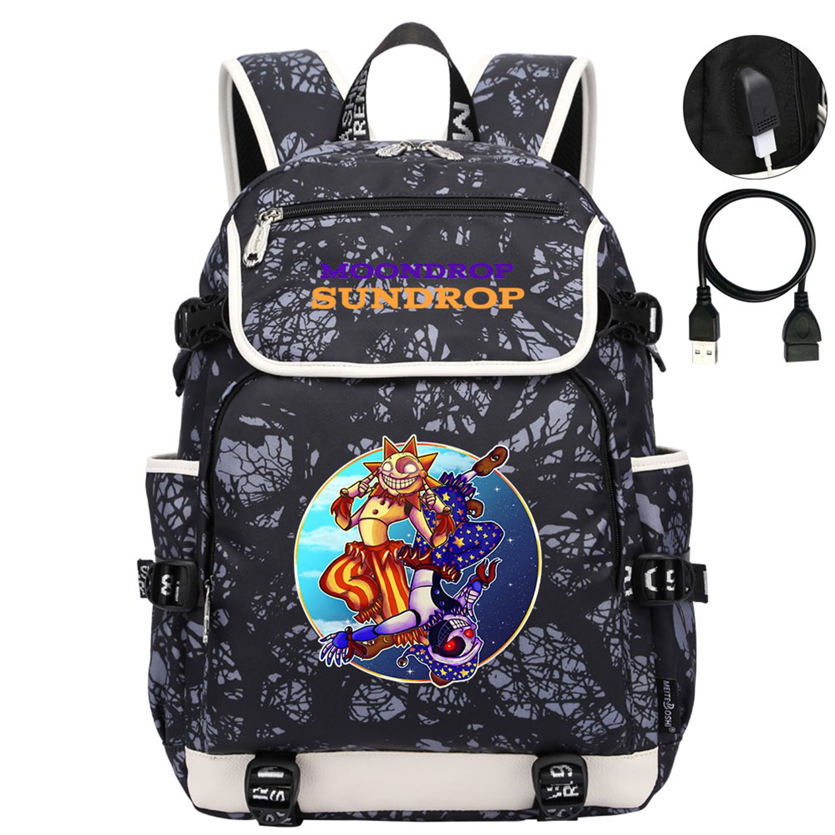 Casual Sundrop&Moondrop Backpack Teen Waterproof Laptop Knapsack ...