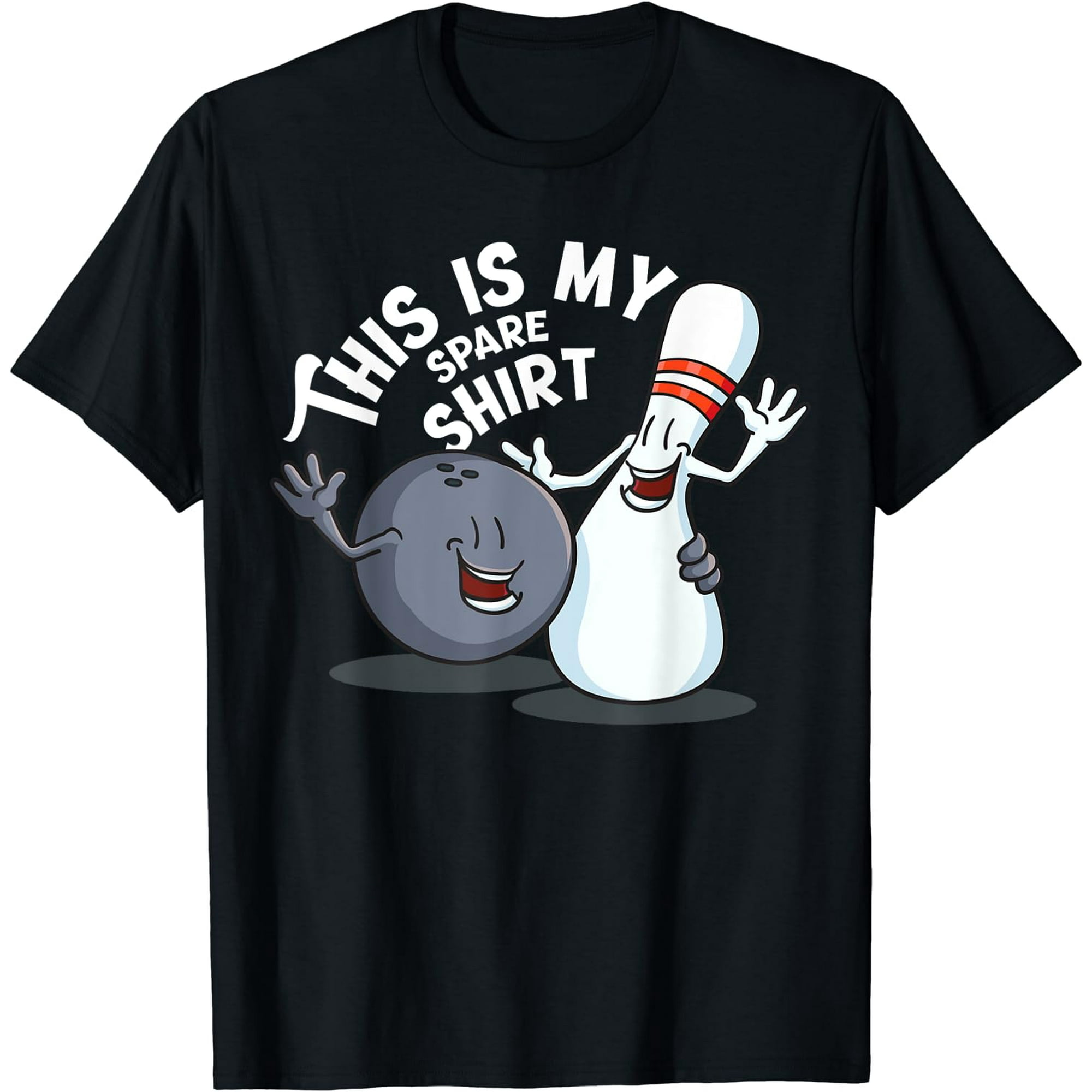 Casual T-Shirt Funny Bowling 'This Is My Spare' Graphic Tee for Men and ...