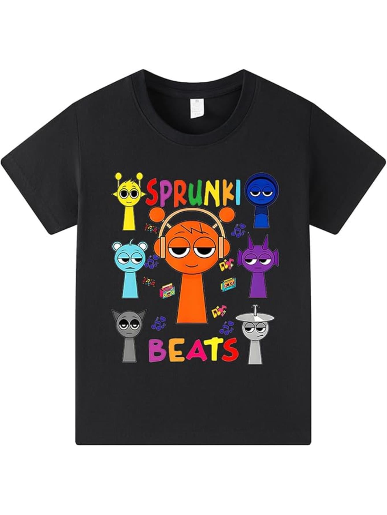 Casual T-shirt Sprunki Funny Sprunki team Sprunki Game For Kids T-Shirt ...