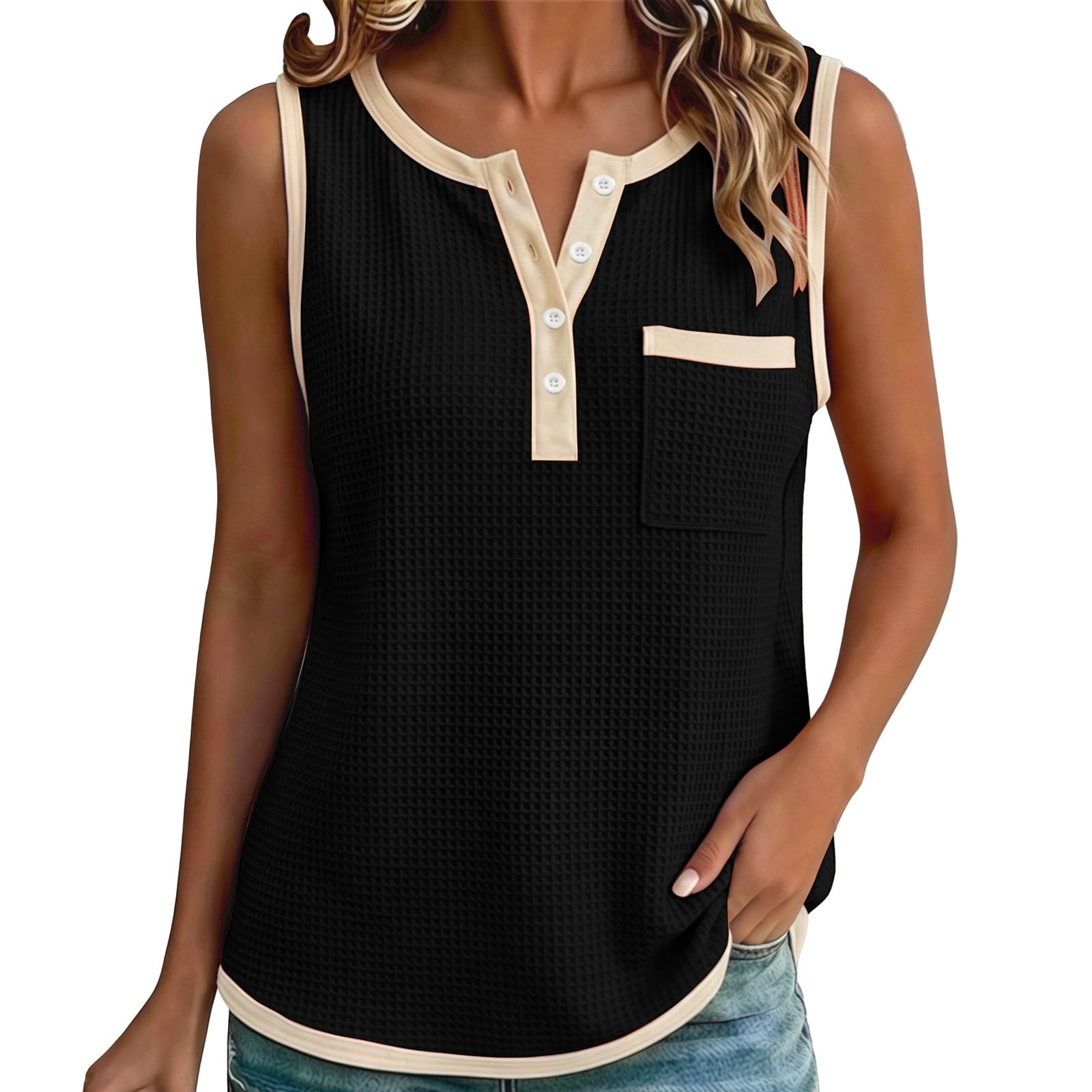 Casual Top for Women Fashion Solid Racerback Layering Womens ...