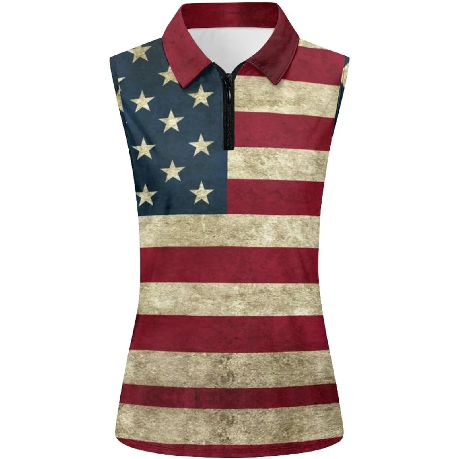 Casual Top for Women Stylish Sleeveless Printed V Neck Front Placket ...