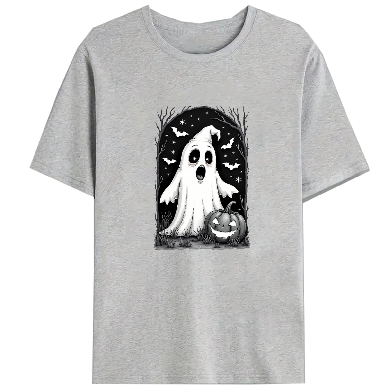 Casual Tops For Women,"Gothic Halloween Ghost"Print Tees,Crew Neck,for ...