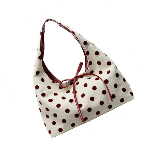 Casual Toted Bag Handbags Sweet Polkas Dot Hobos Bag Shoulder Bags ...