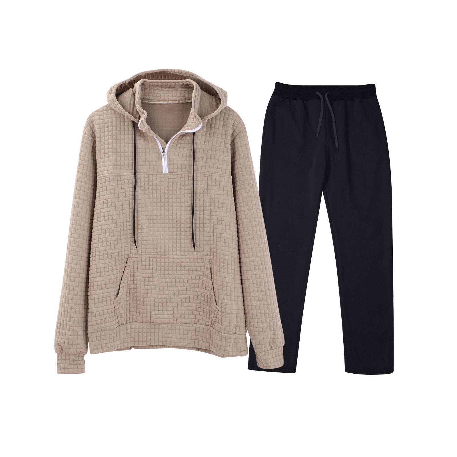 Casual Tracksuits For Men Pullover Hooded Oversize Solid Color ...