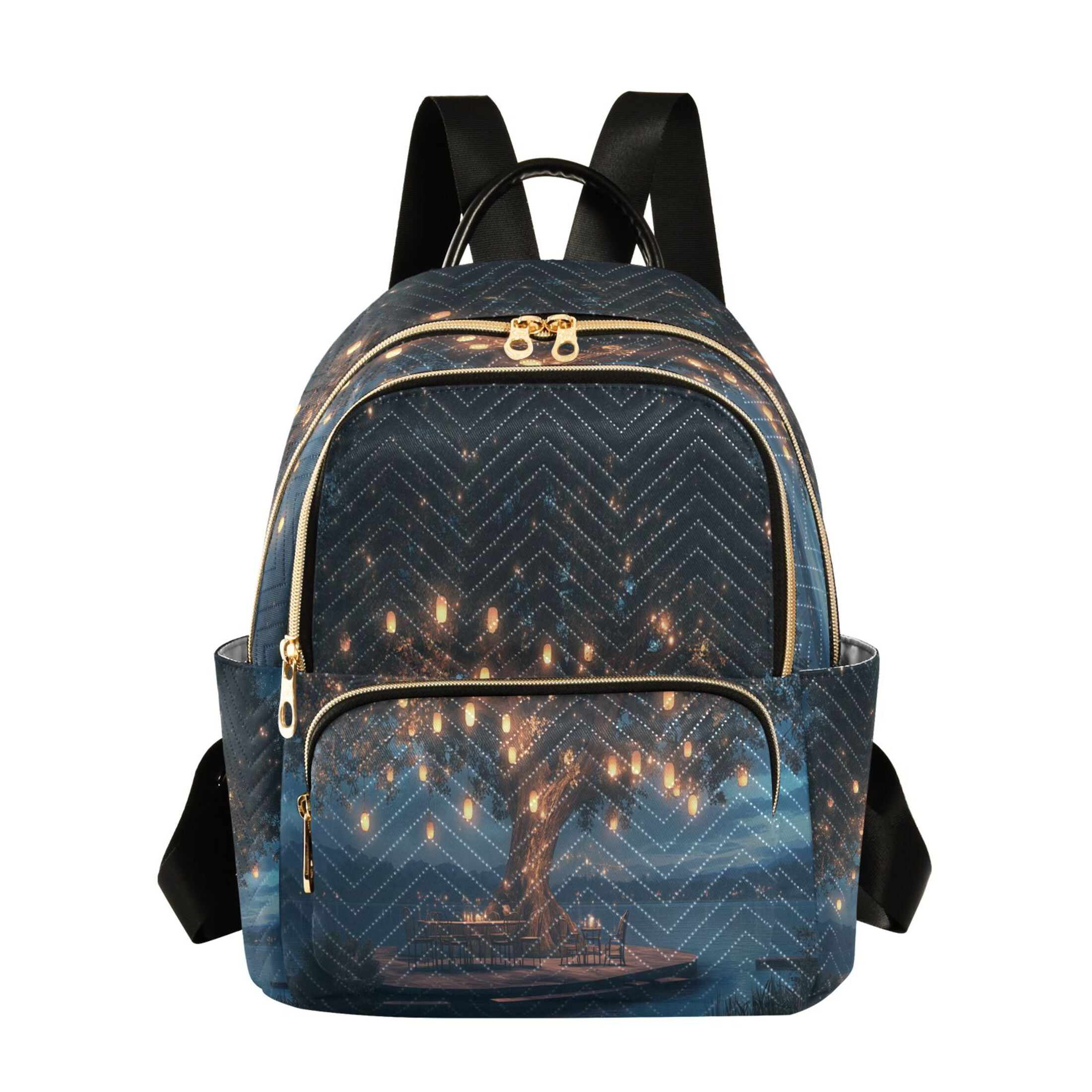Casual Tree with Lanterns by Lakeside Backpack for School,College and ...