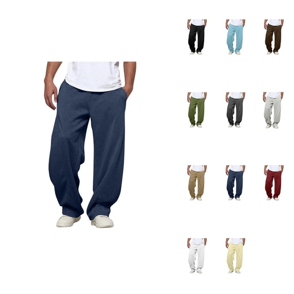 Casual Trousers with Pleated Detail, Elastic Drawstring Waist, Side ...