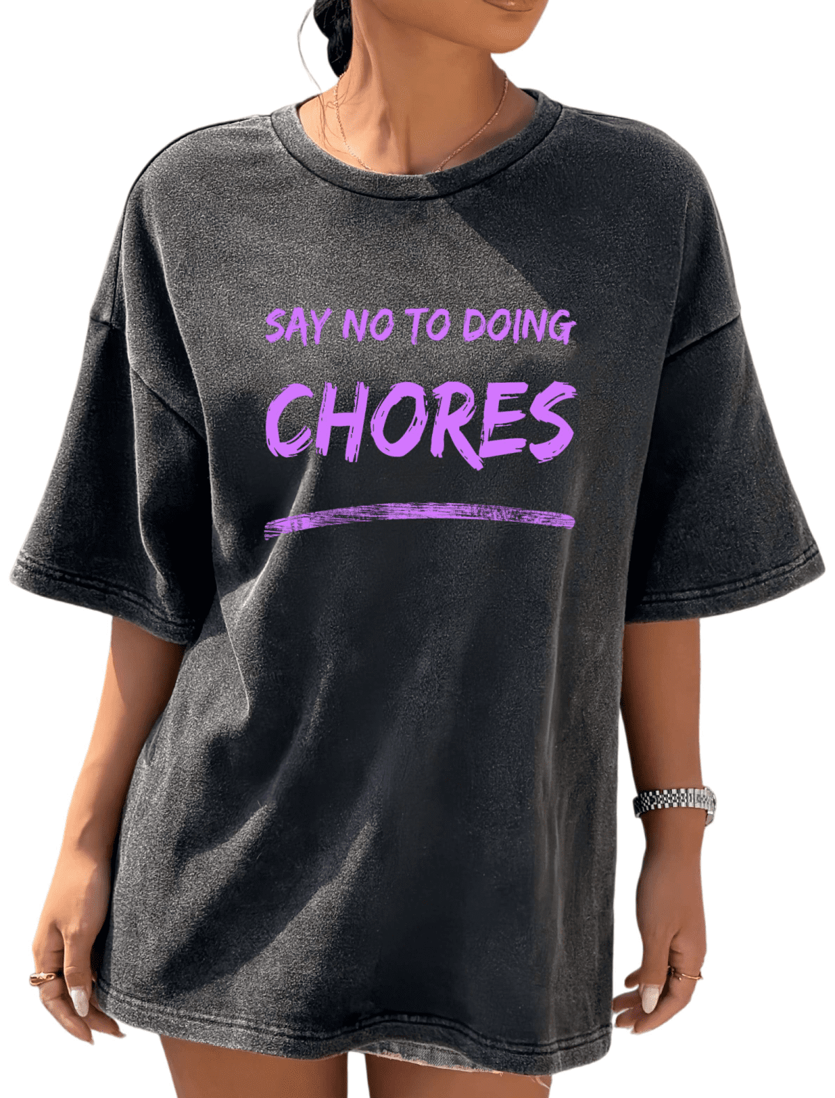 Casual Unwinding Chore Deflection Vivid Magenta Washed Charcoal Black ...