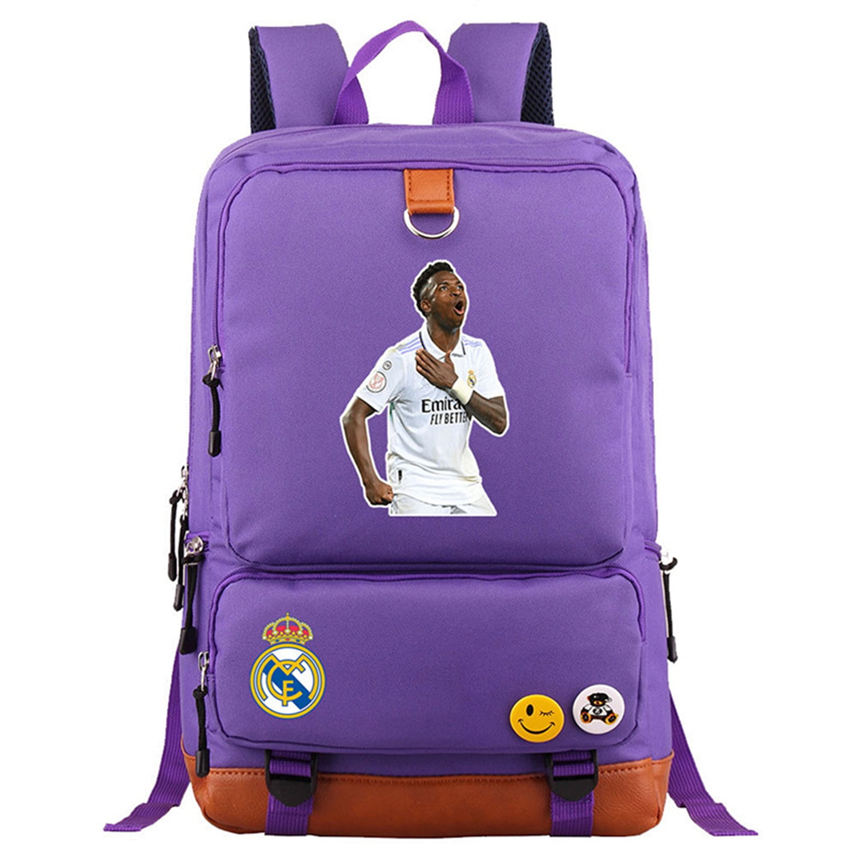 Casual Vinicius Junior Backpack Student Back to School Book Bag ...