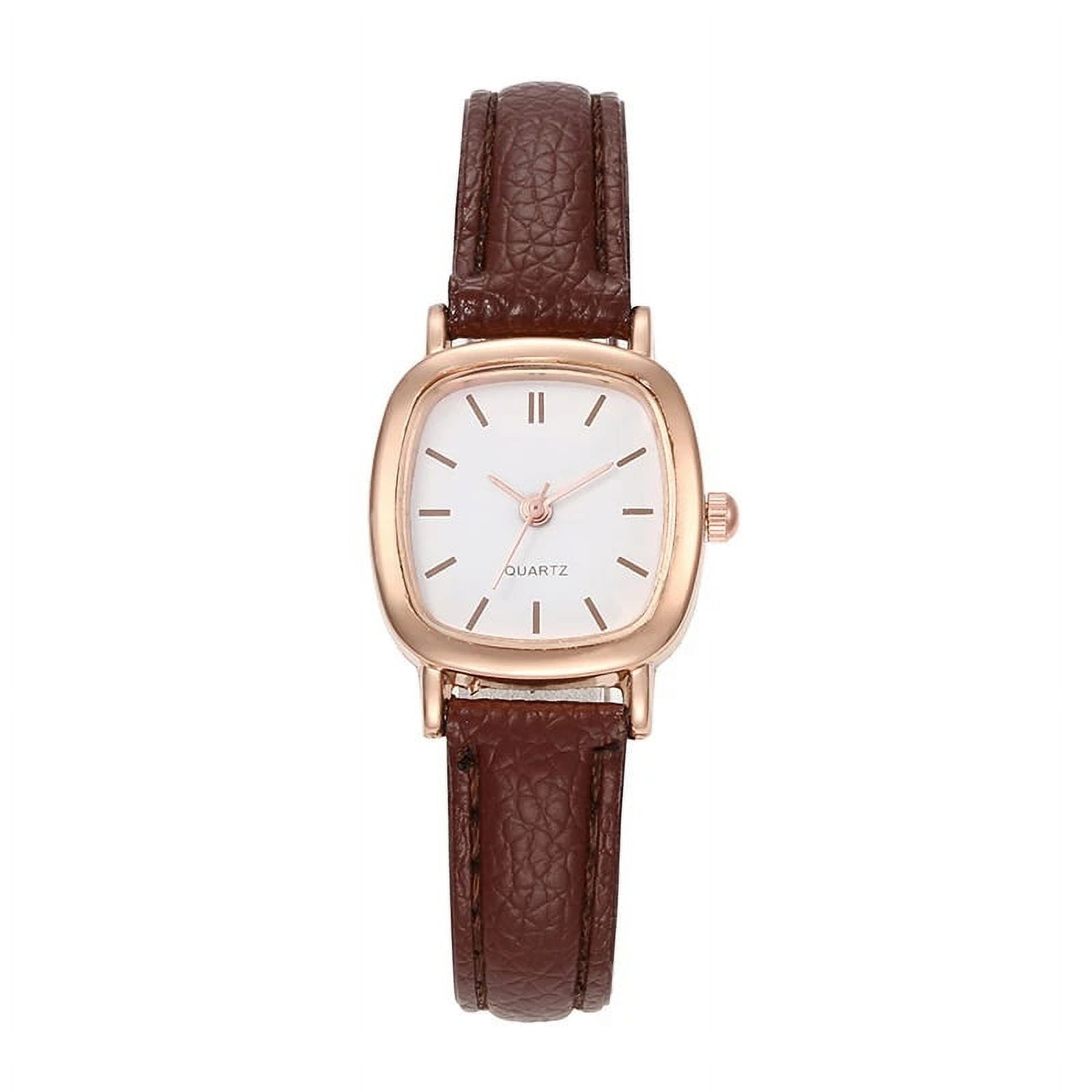 Casual Watch For Women Fashion Leather Watches Antique Simple Ladies ...