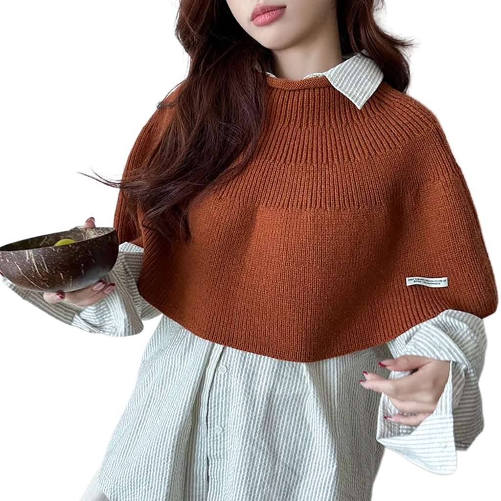 Casual Wear Cloak Shawl Knitted Capes Scarf Multipurpose Shawl Neck ...
