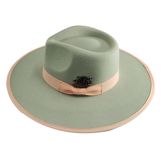 Casual Wear Hat Trendy Sun Hat Trendy Large Border Hat Durability Wool ...