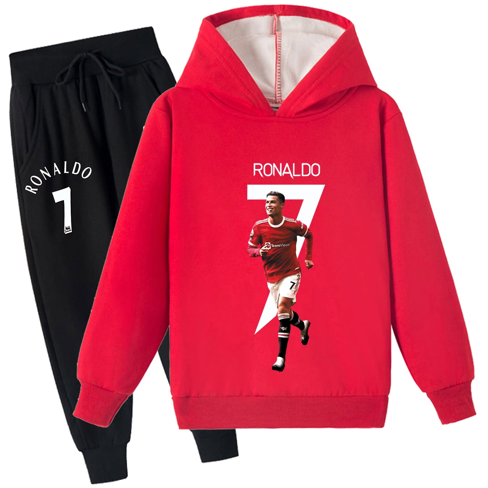 Casual Wear Set Cristiano Ronaldo Fleece Pullover & Pants fits Winter ...