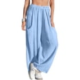 Casual Wide-Leg Pants for Everyday Wear | Comfortable Blend Trousers ...