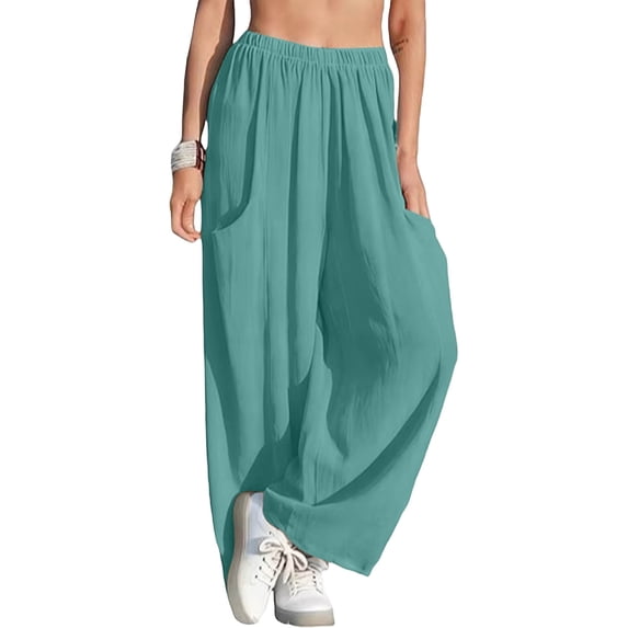 Casual Wide-Leg Pants for Everyday Wear | Comfortable Blend Trousers ...
