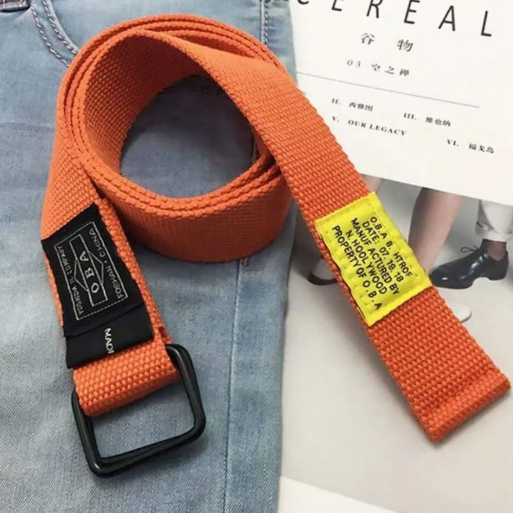Casual Women Man Simple Cargo Pants Belt Luxury design Canvas Strap ...