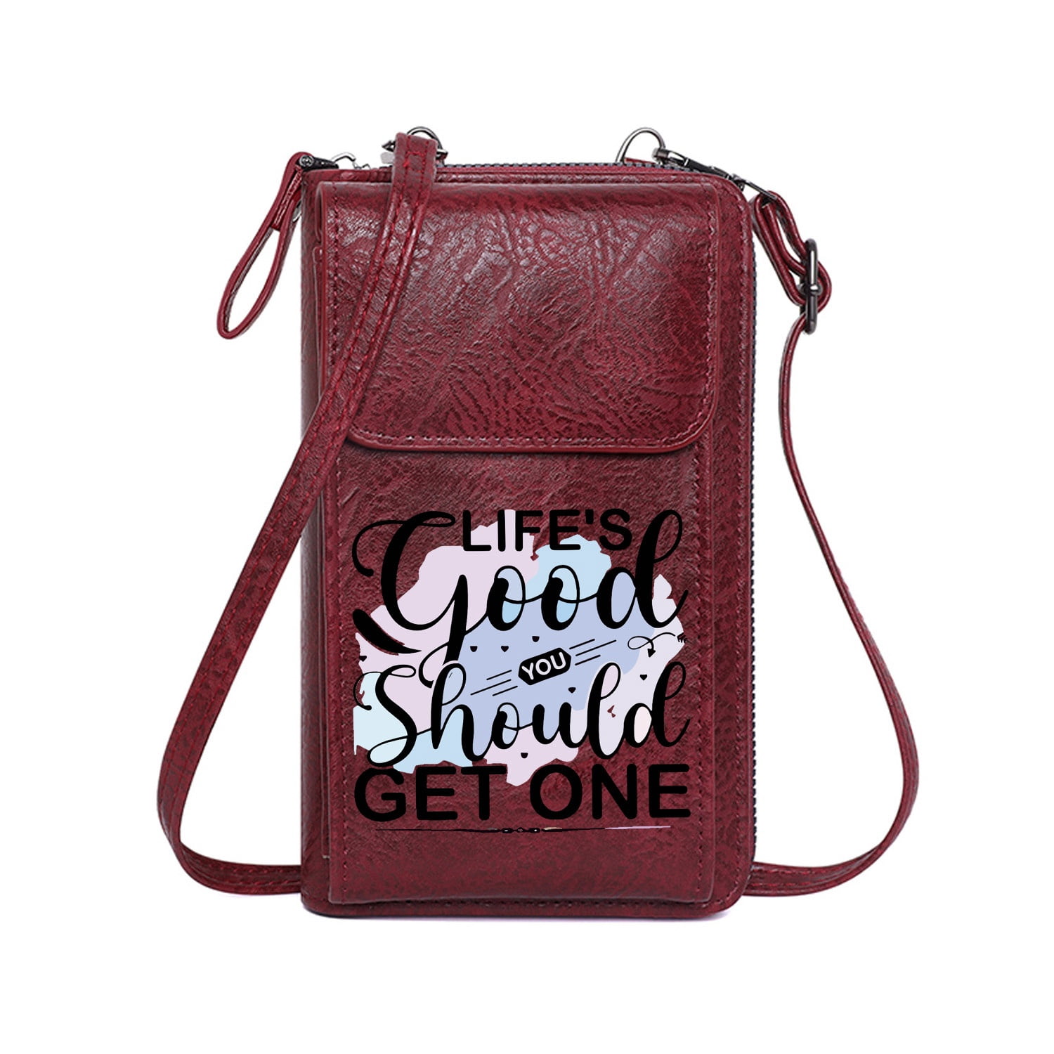 Casual Women Phone Bag Boho Print Messenger Bag PU Leather Ideal Gift ...