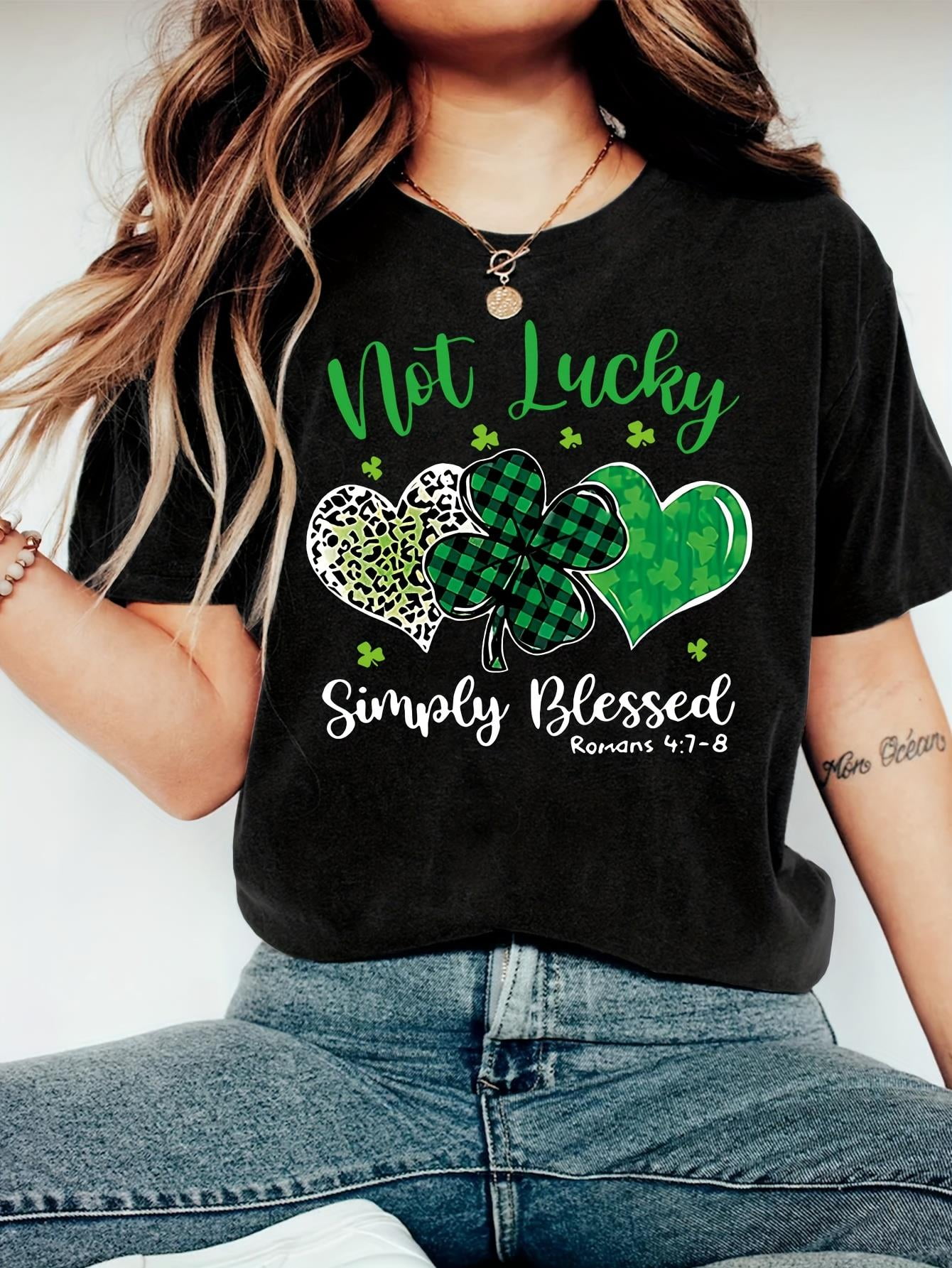 Casual Women'S Summer Short Sleeve Crew Neck T-Shirt, Polyester, Slight ...