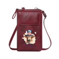 Casual Women Shoulder Bag Leaf Print Phone Bag Daily Use Girlfriend ...