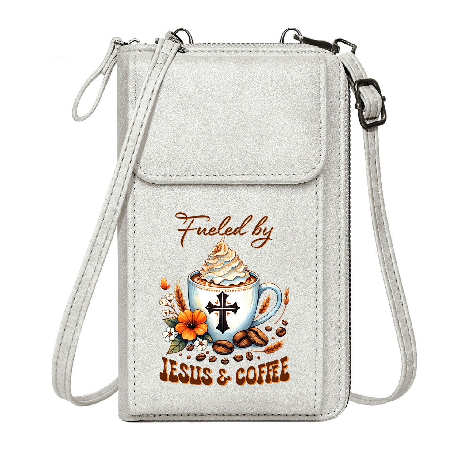 Casual Women Small Crossbody Heart Print Shoulder Bag Multi Card Slots ...